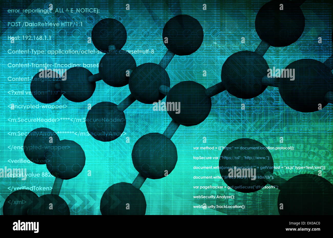 Science Research Background with Moving Data Art Stock Photo - Alamy