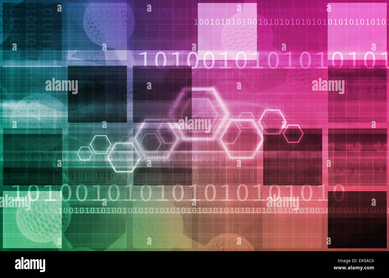 Scientific Research Concept as Futuristic Technology Abstract Stock ...