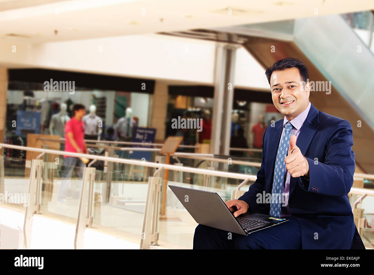 Portrait businessman showing shopping hi-res stock photography and ...