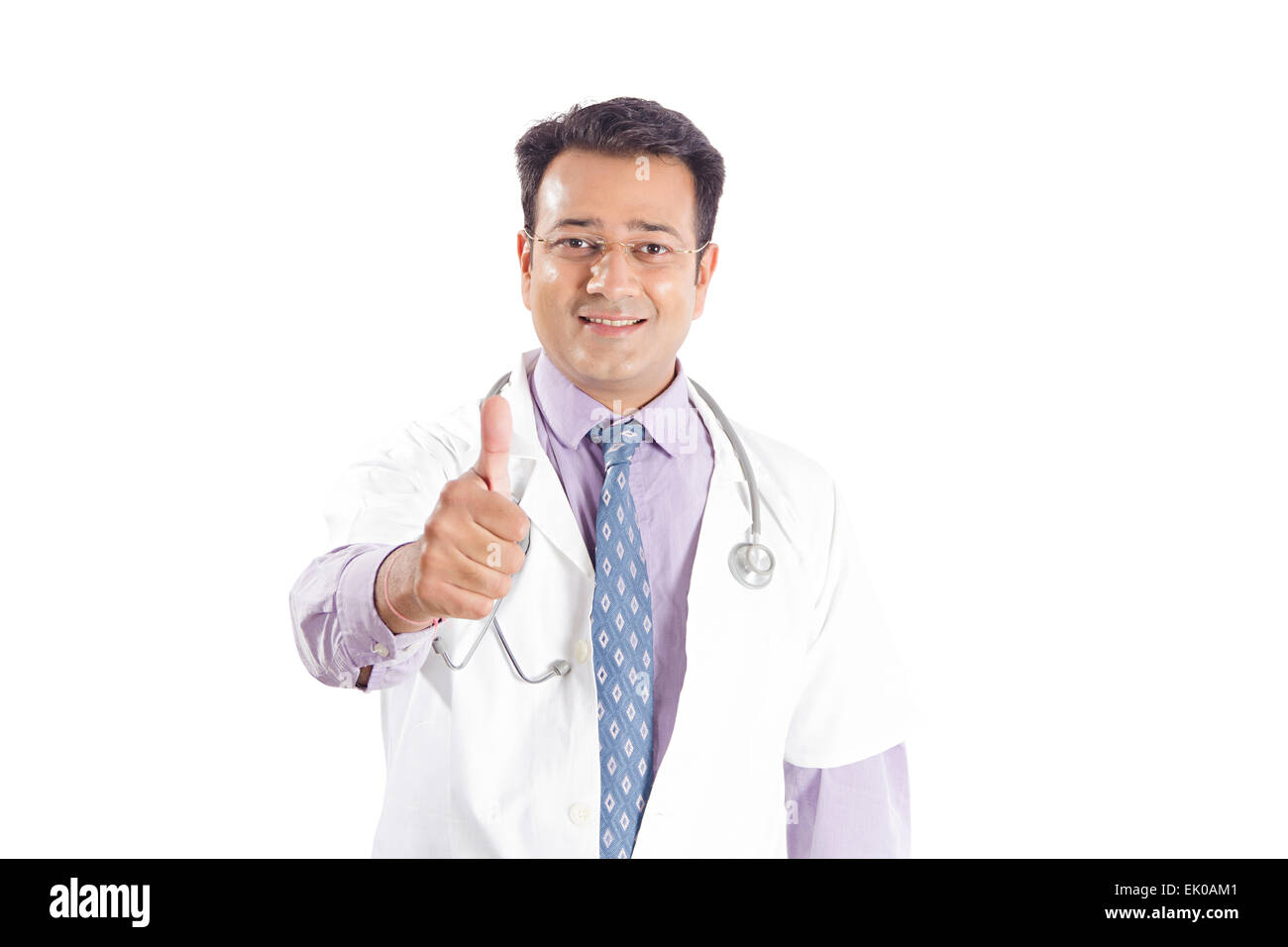 1 indian Medical Doctor Thumbs Up Stock Photo - Alamy