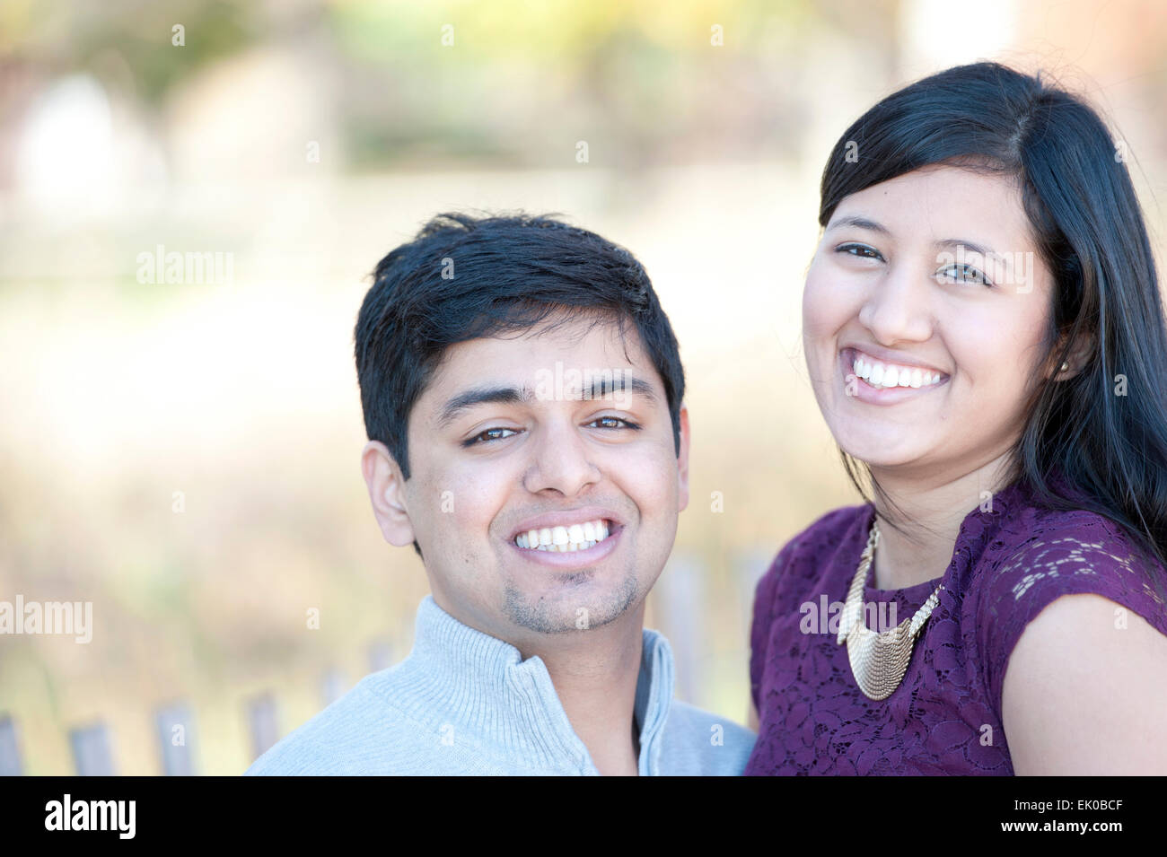 Young Happy Indian Couple Portrait Stock Photo - Alamy