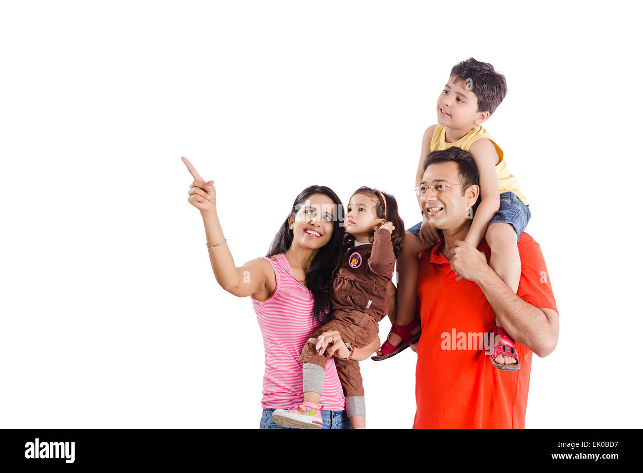 indian Parents and kids enjoy Stock Photo - Alamy