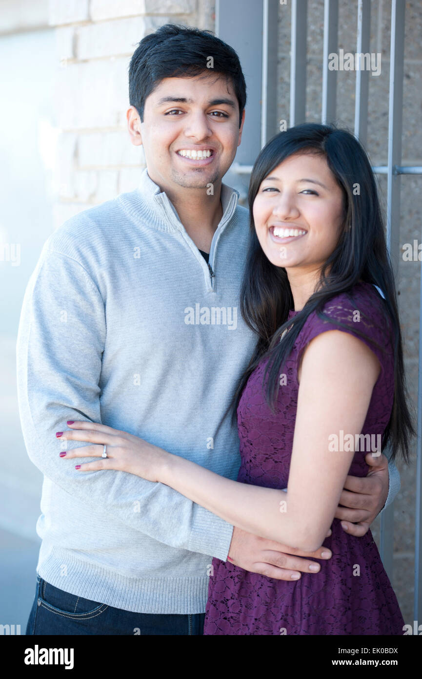 Young Happy Indian Couple Stock Photo - Alamy