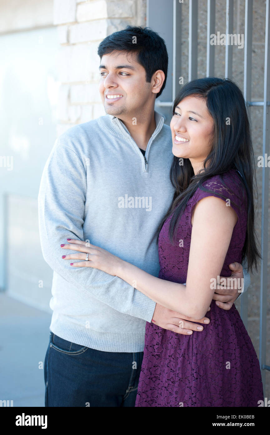 Young Happy Indian Couple Stock Photo - Alamy