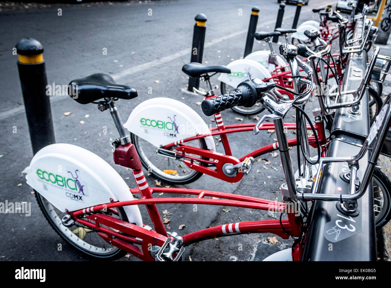Ecobici Public Bike System in Mexico City Stock Photo - Alamy