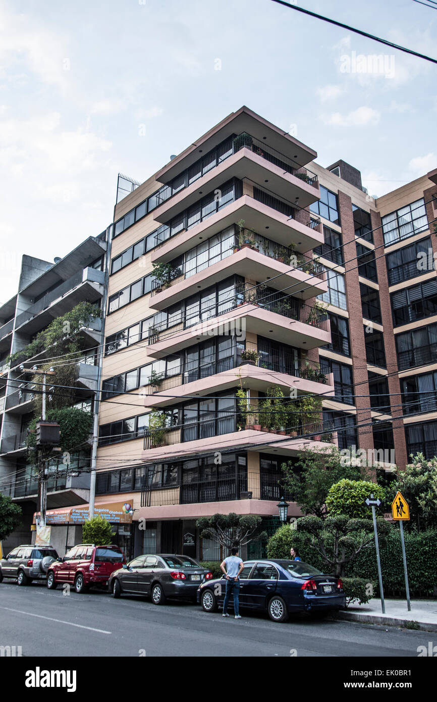 Apartment building, urban architecture from the 70's Stock Photo - Alamy