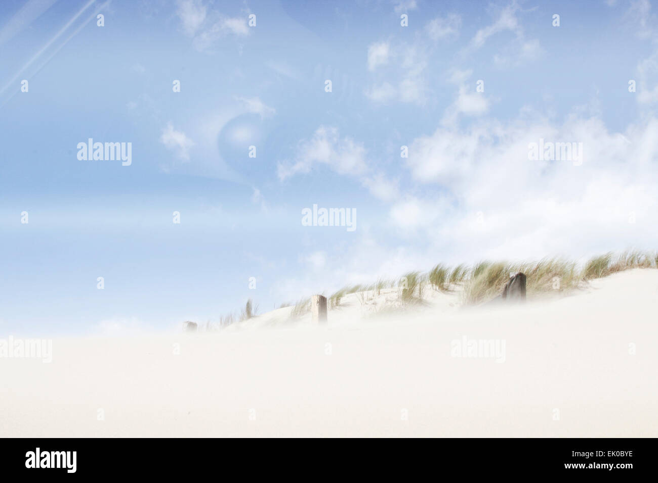 Beach on a windy day Stock Photo - Alamy