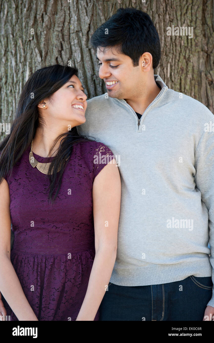 Young Happy Indian Couple Stock Photo - Alamy