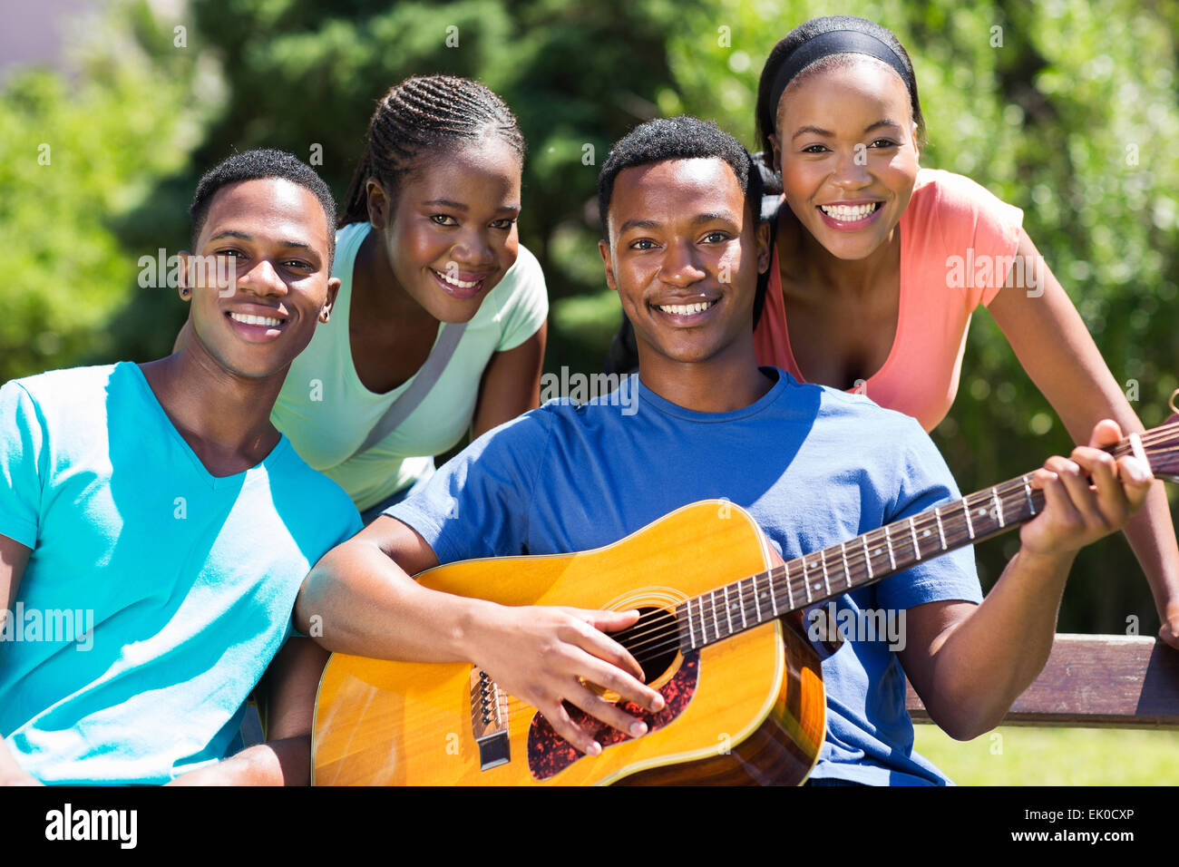 group of happy African college friends Stock Photo - Alamy