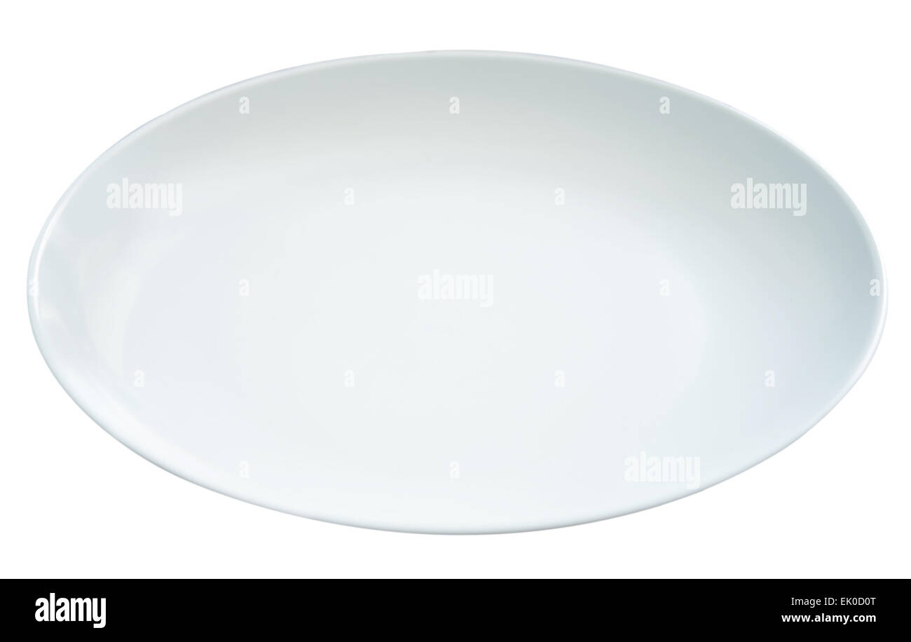 empty white plate isolated on white background Stock Photo - Alamy