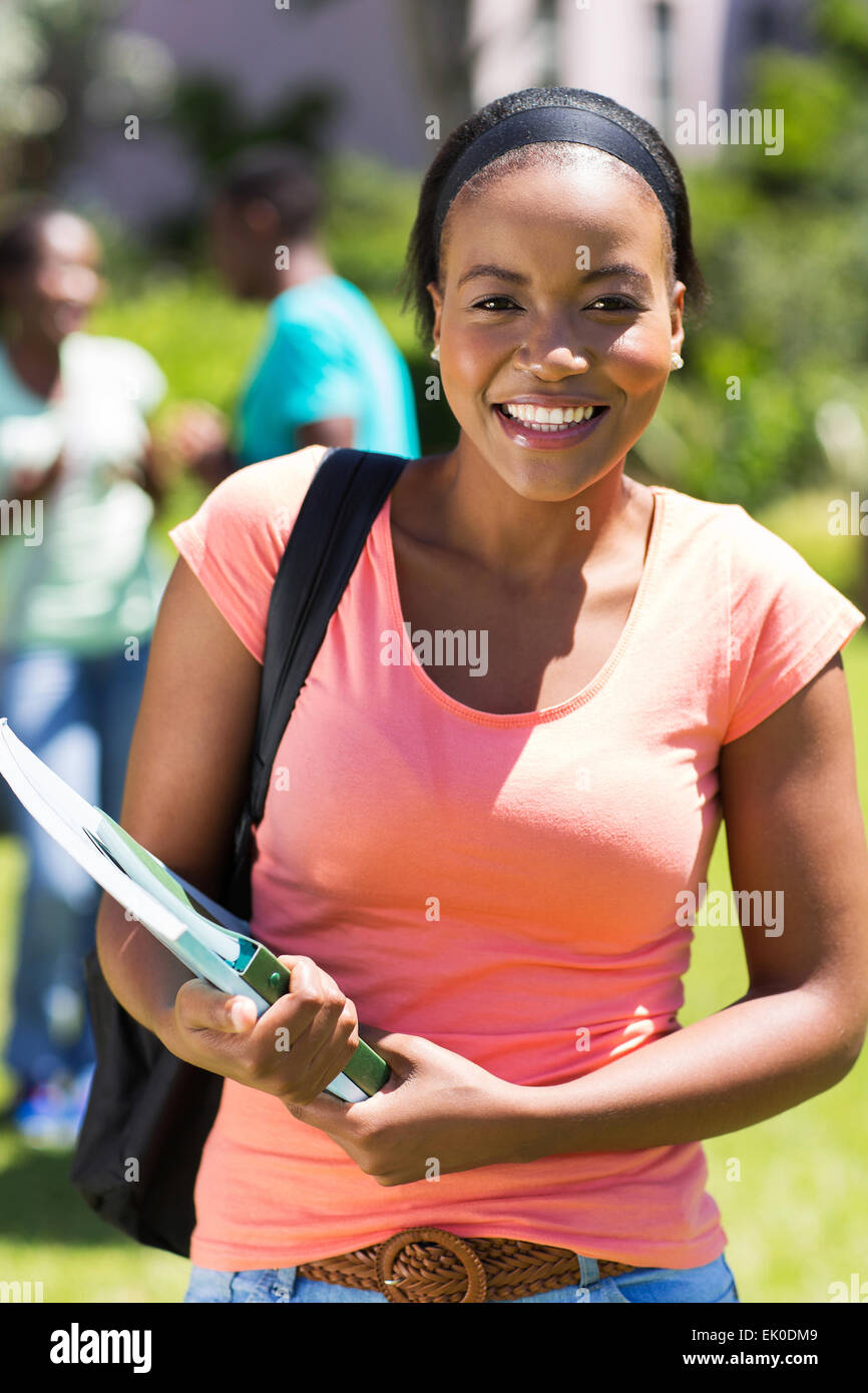 attractive female African college student on campus Stock Photo - Alamy