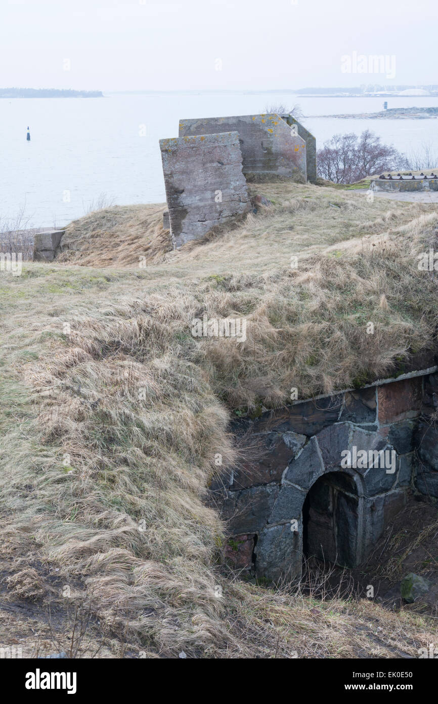 Bunker at Suomenlinna Fortress Island in Helsinki Finland Stock Photo ...