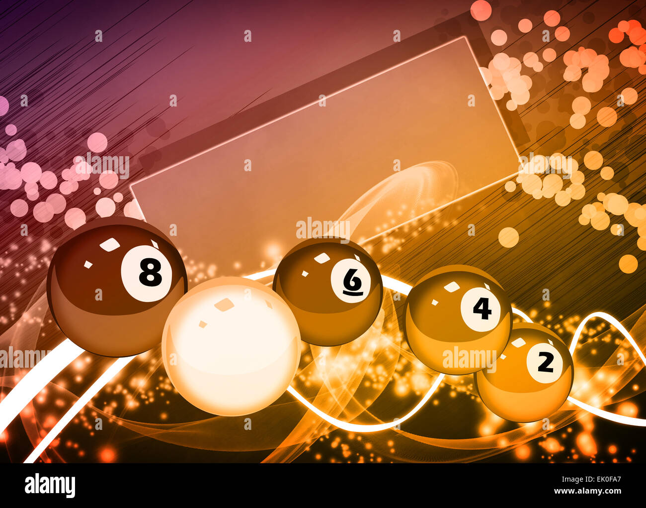 Abstract billiard invitation advert background with empty space Stock ...