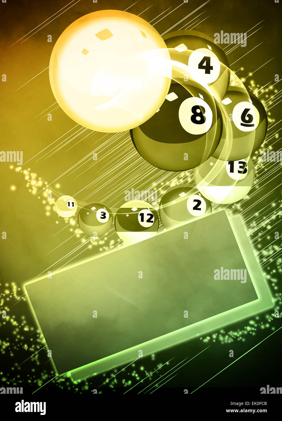 Abstract billiard invitation advert background with empty space Stock ...