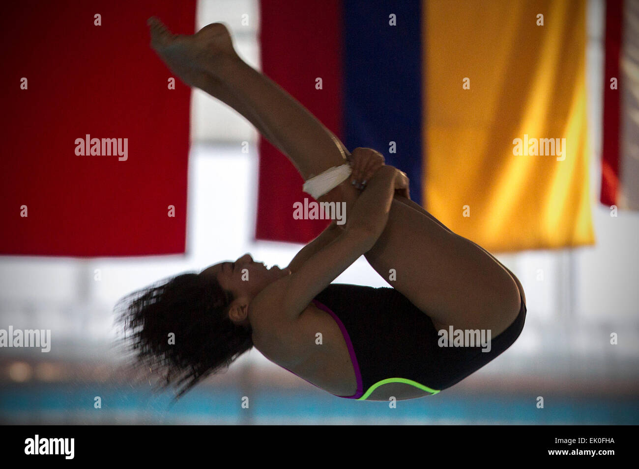 Guanajuato, Mexico. 3rd Apr, 2015. Mexico's Alejandra Estrella competes ...