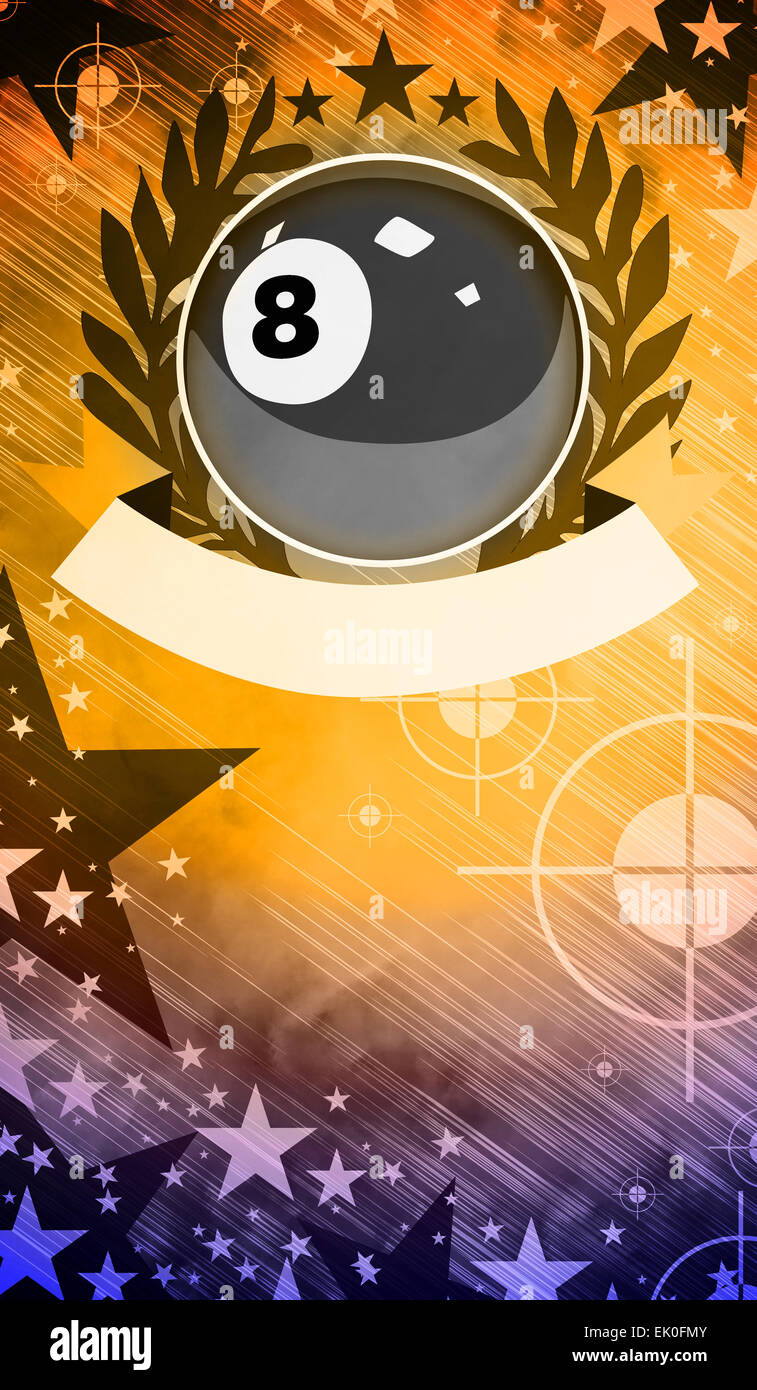 Abstract billiard invitation advert background with empty space Stock ...