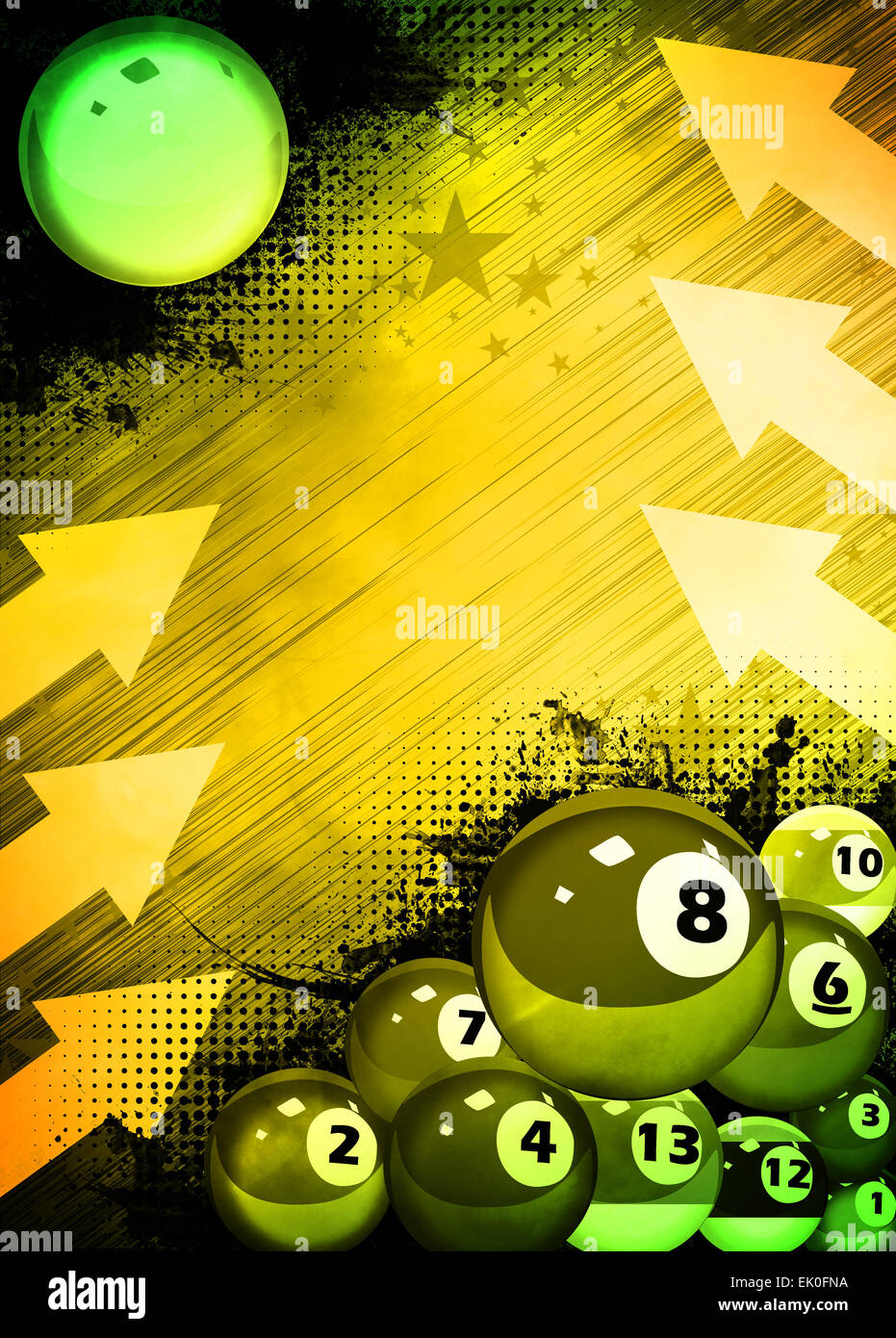 Abstract billiard invitation advert background with empty space Stock ...