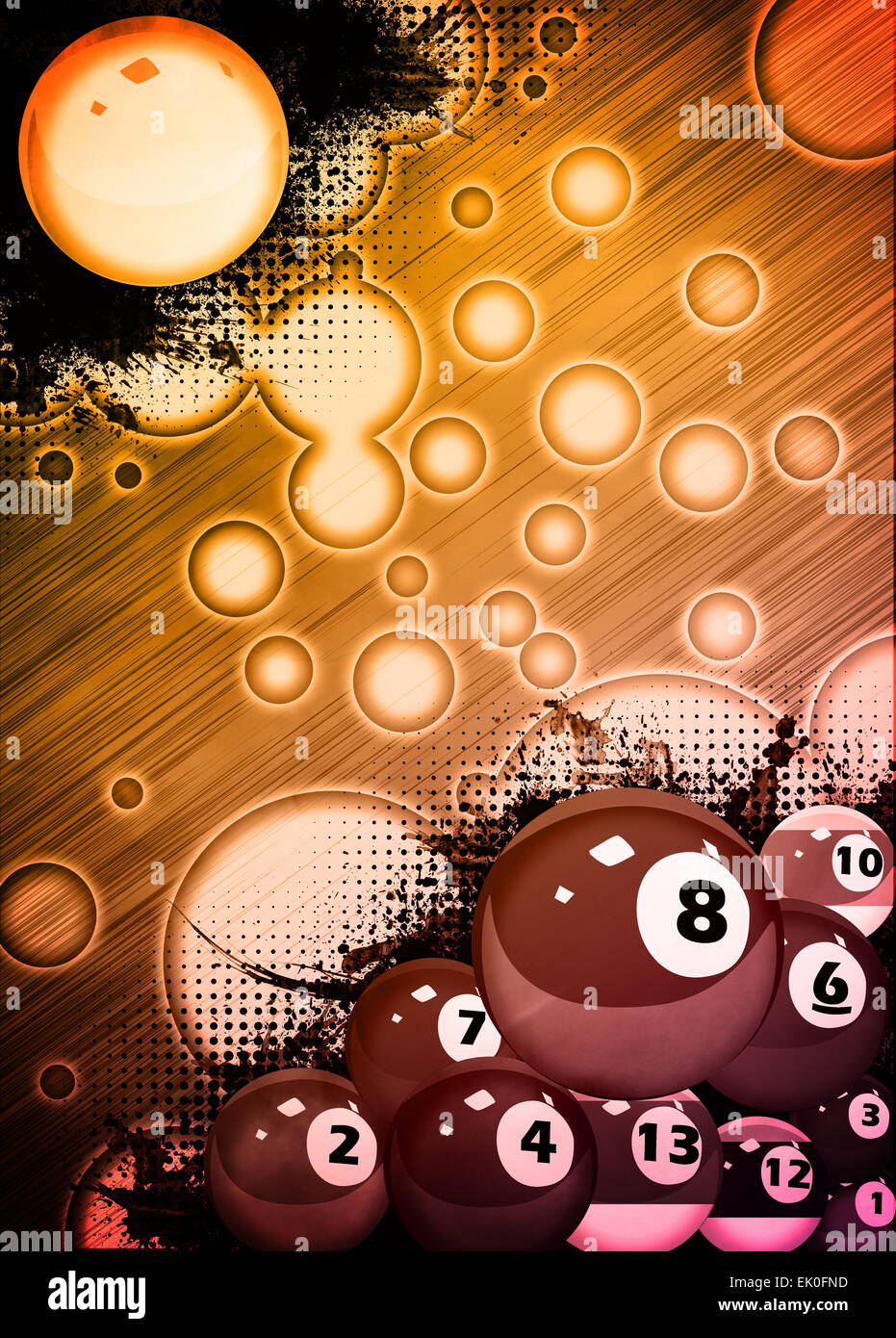 Abstract billiard invitation advert background with empty space Stock ...