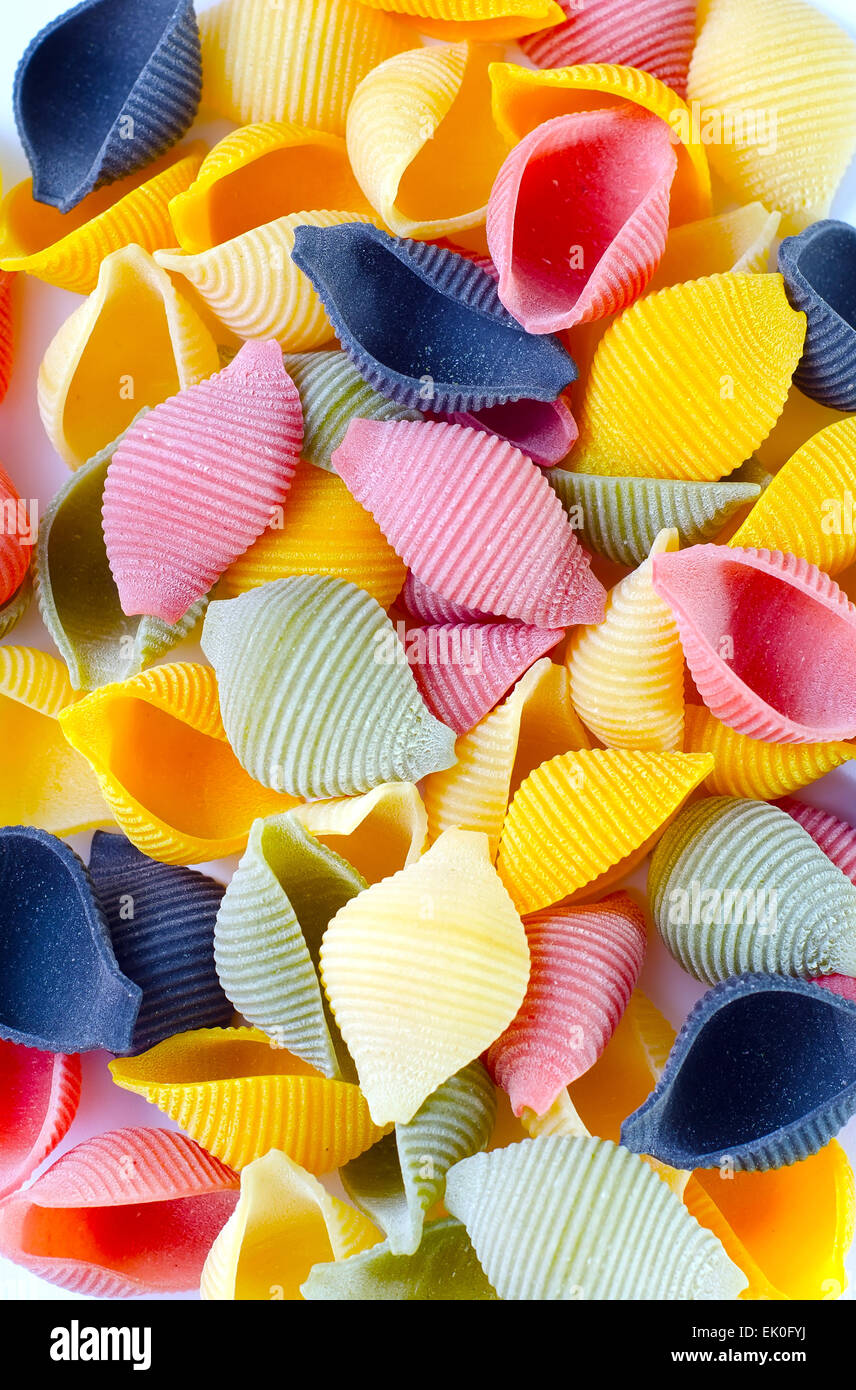 Background from raw color pasta Stock Photo - Alamy