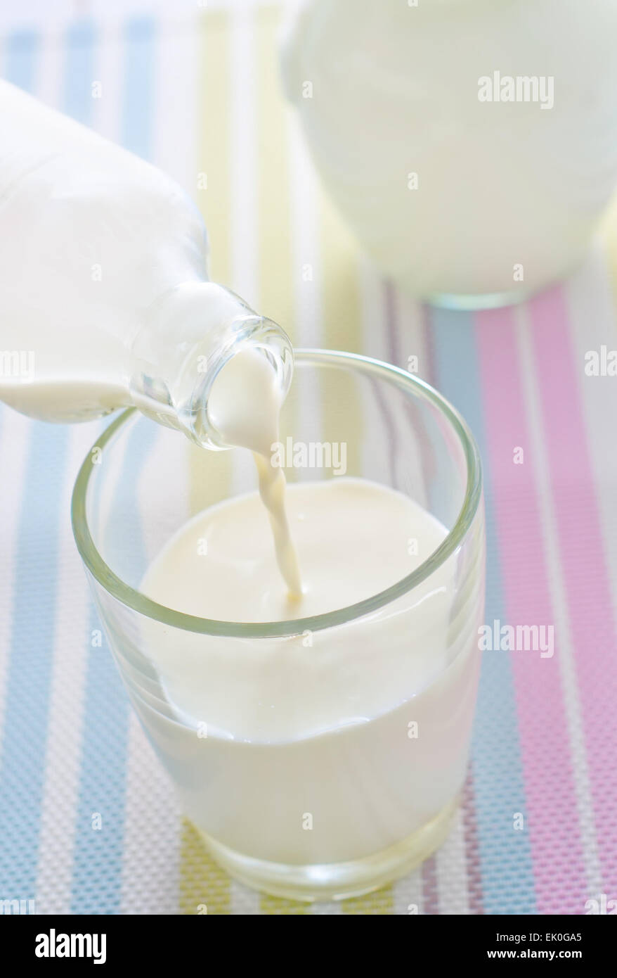 Fresh milk in the glass Stock Photo - Alamy