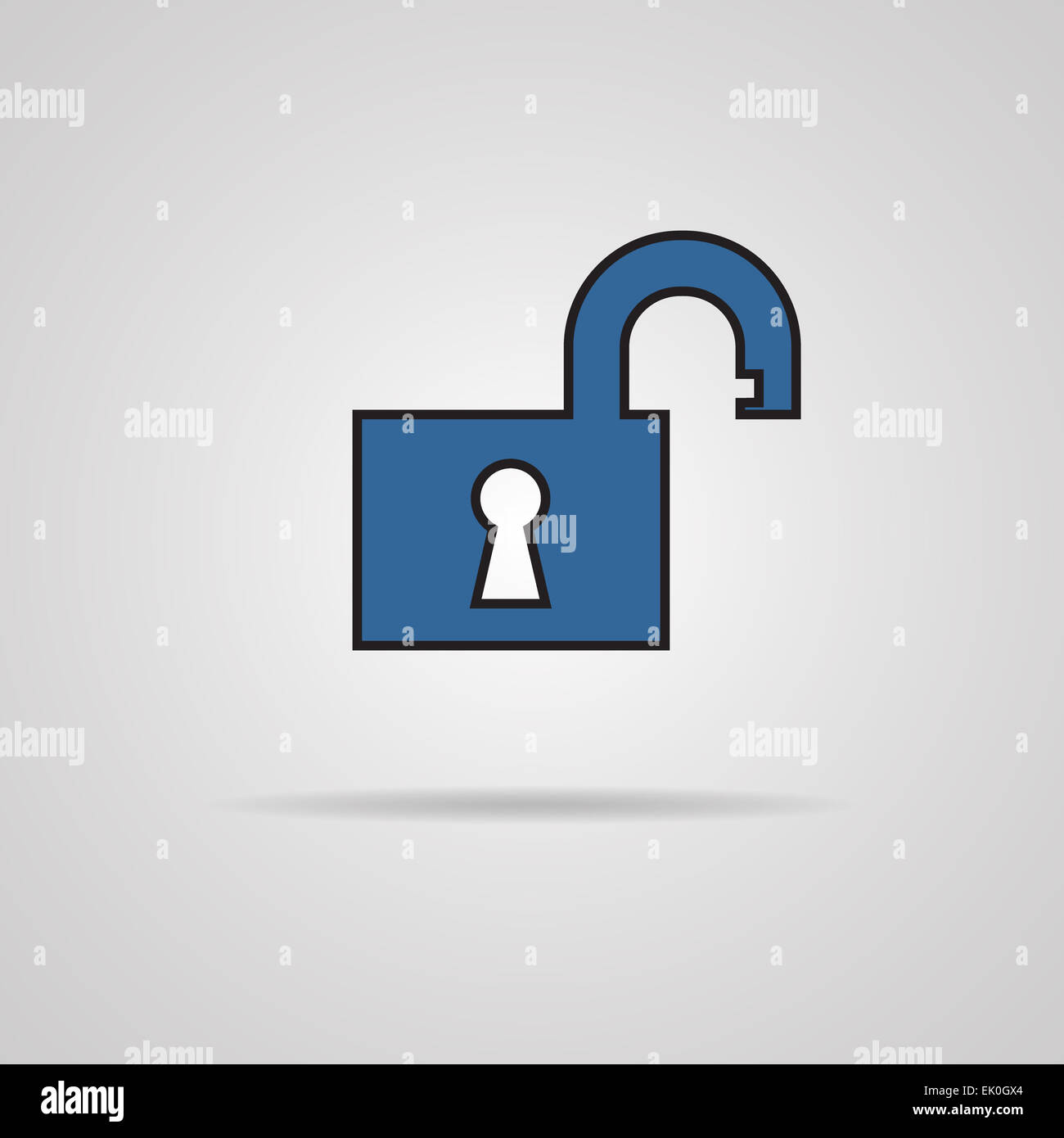 Open lock icon internet hi-res stock photography and images - Alamy