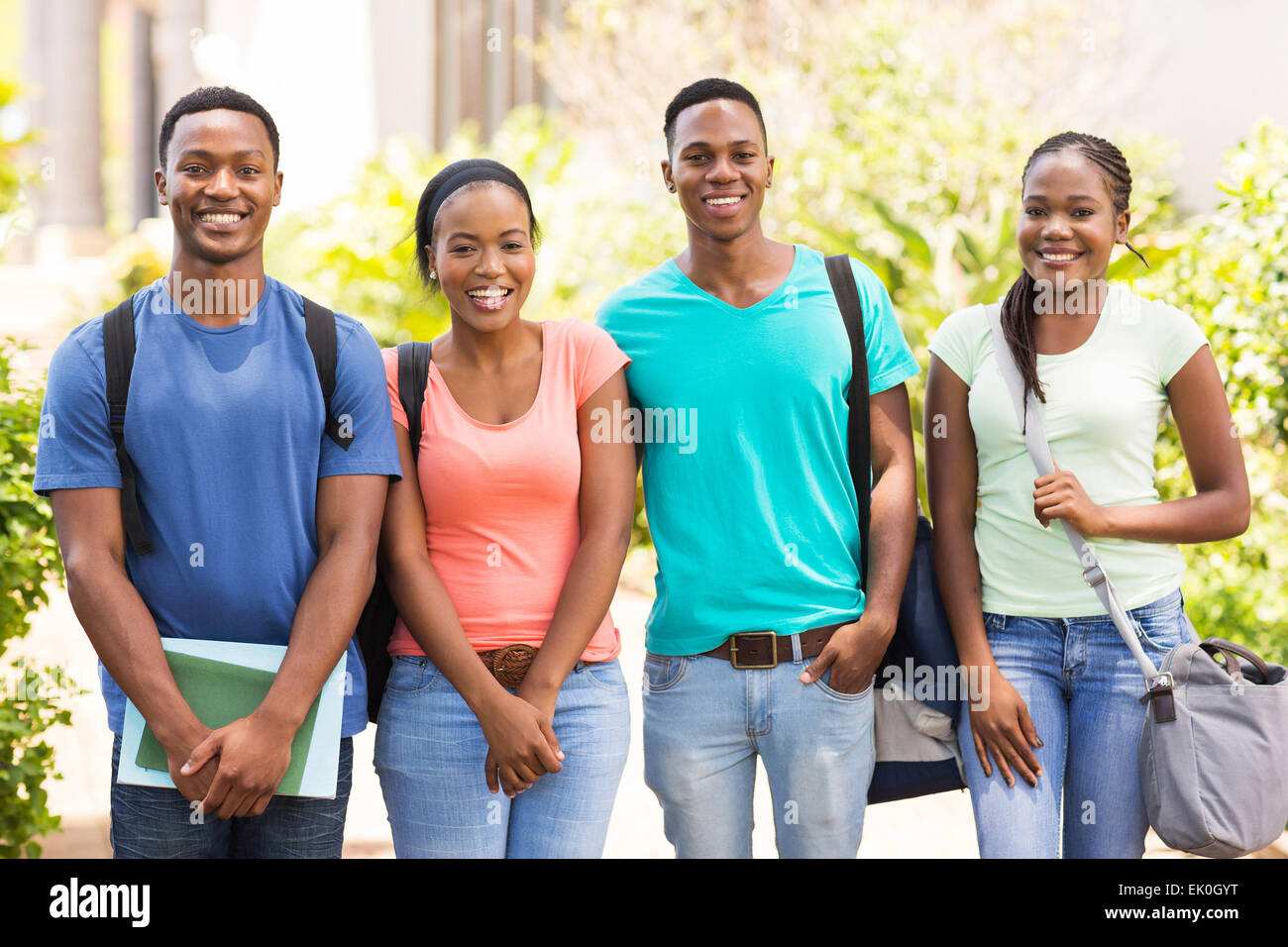 group of happy African college students standing together on campus ... group of happy African college students standing together on campus ...