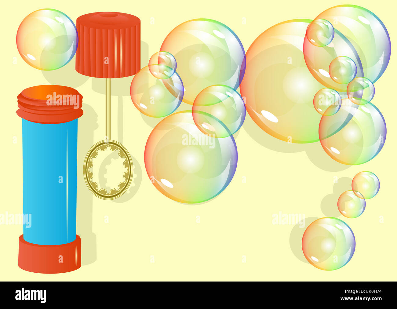 bubble toy and abstract multicolor bubbles Stock Photo - Alamy