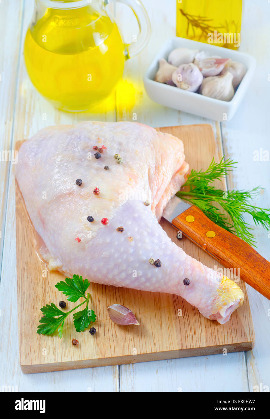 Bio roast chicken herbs hi-res stock photography and images - Alamy