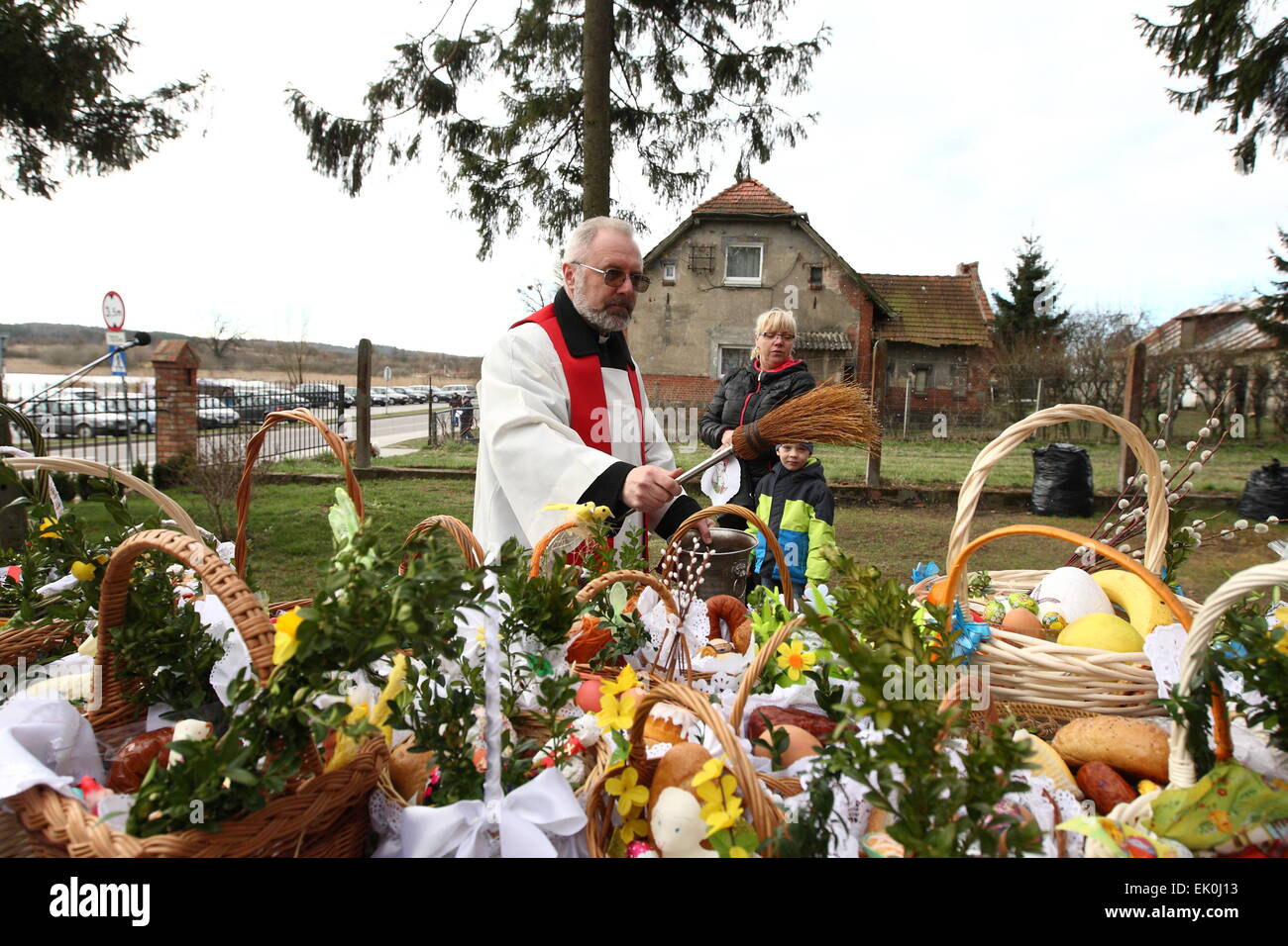 Sobowidz, Poland 4th, April 2015 Swieconka - the tradition of food ...