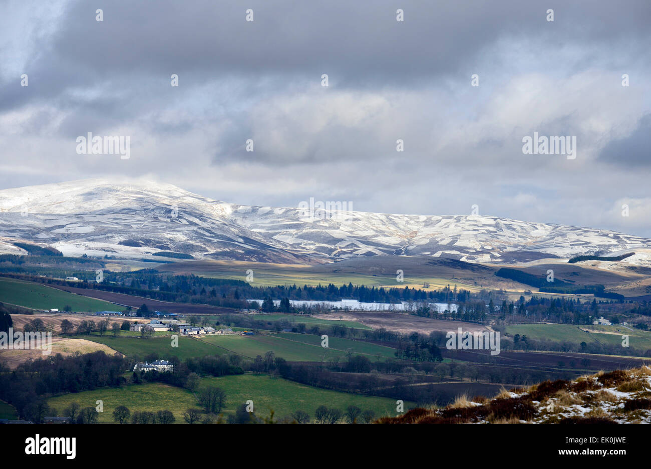 Scottish hills with snow in Perthshire Stock Photo - Alamy