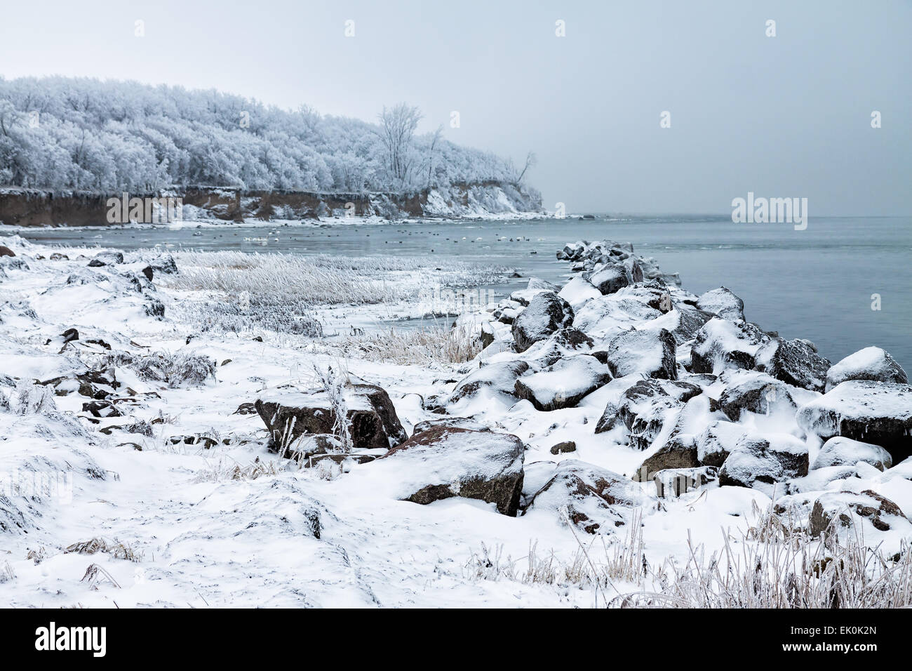The Baltic Sea coast in winter Stock Photo - Alamy
