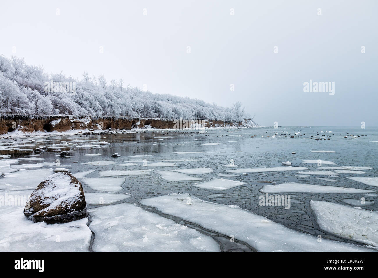 The Baltic Sea coast in winter Stock Photo - Alamy