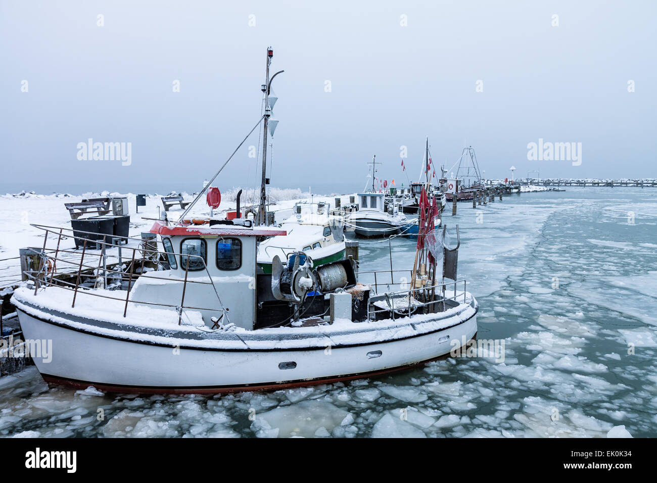 Fishing boats in the port of Timmendorf (Germany Stock Photo - Alamy