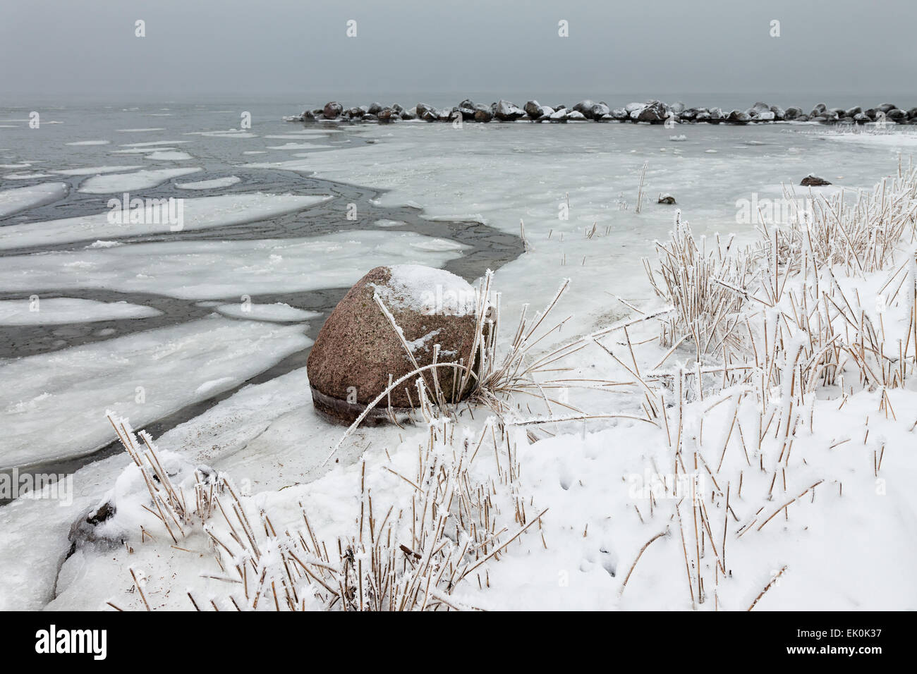 The Baltic Sea coast in winter Stock Photo - Alamy