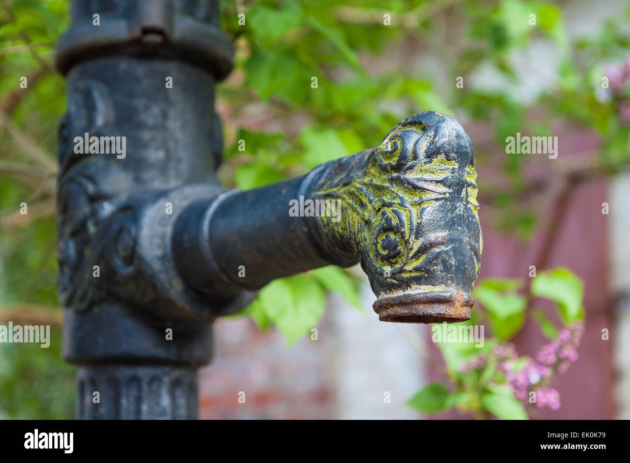 Detail of a historical pump Stock Photo - Alamy