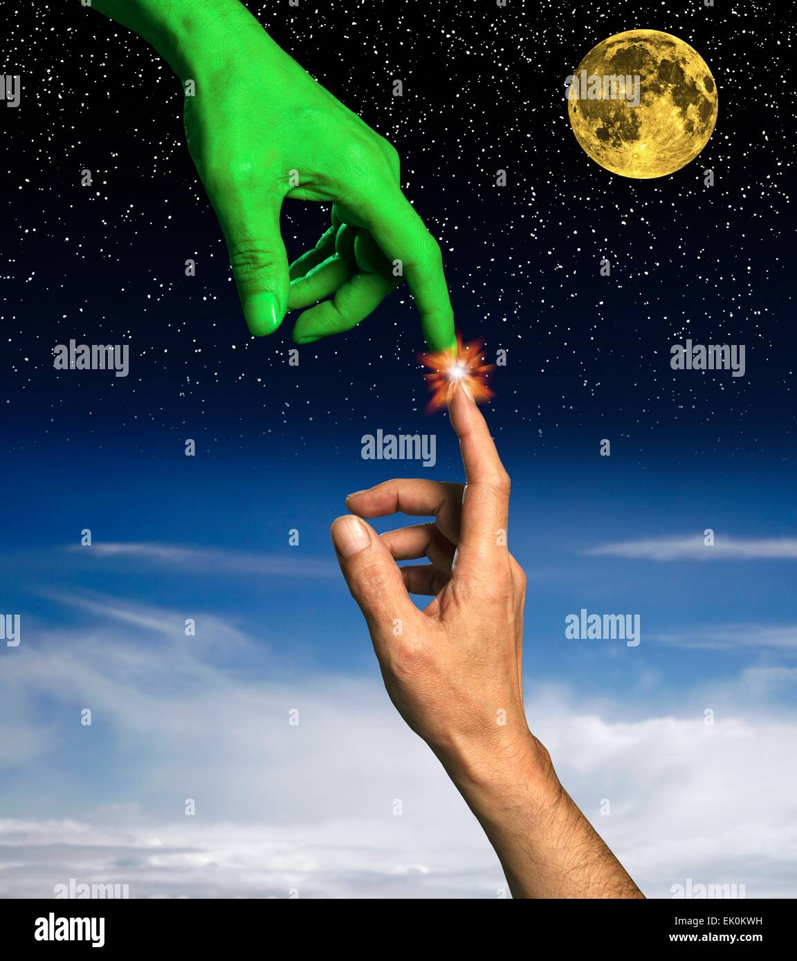 artwork, digitally generated, illustration, hands, fingers, forefingers ...