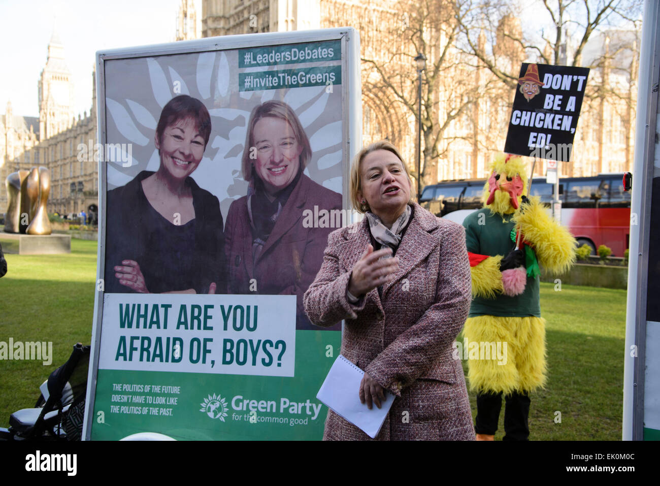 Green Party campaign poster launch on 19/01/2015 at College Green ...