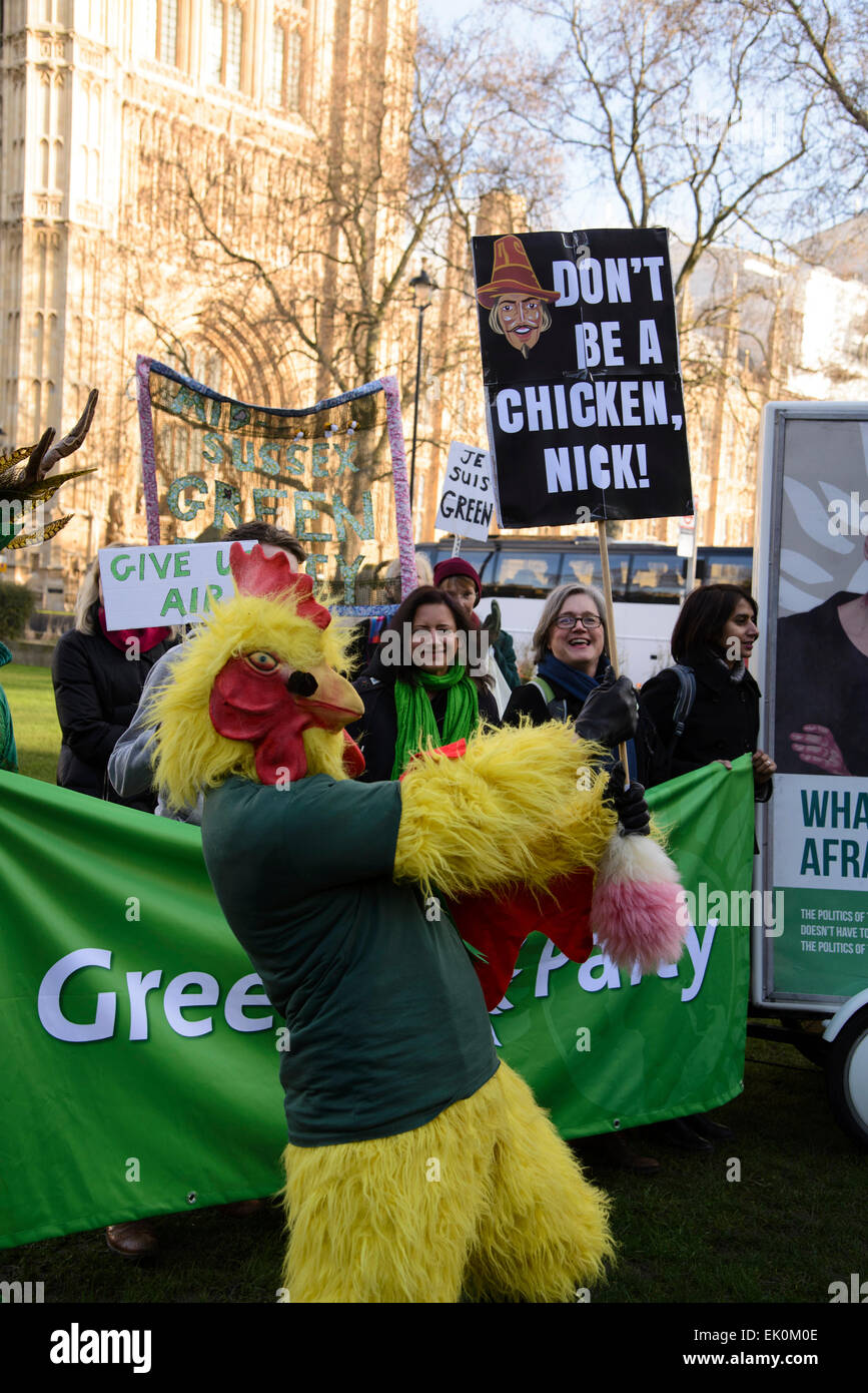 Green Party campaign poster launch on 19/01/2015 at College Green ...