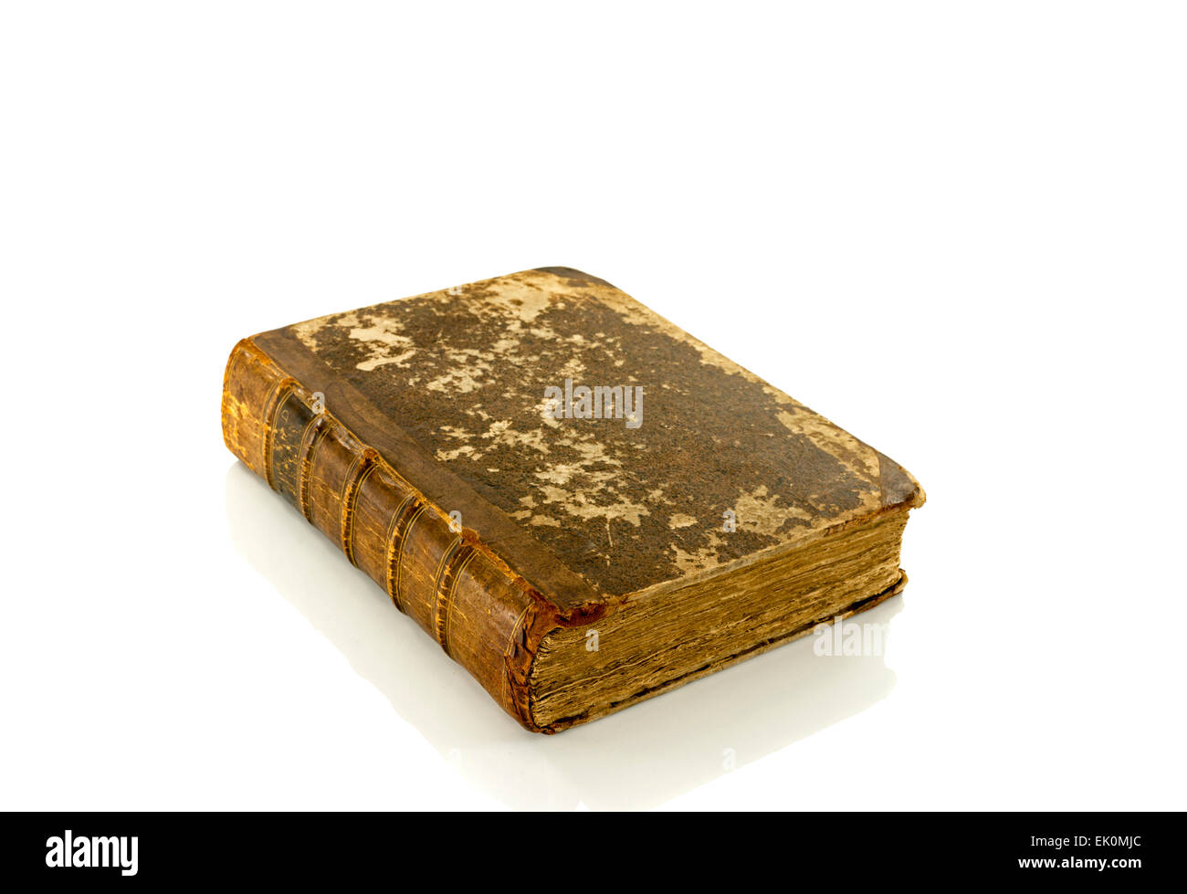 very old book isolated on white Stock Photo - Alamy