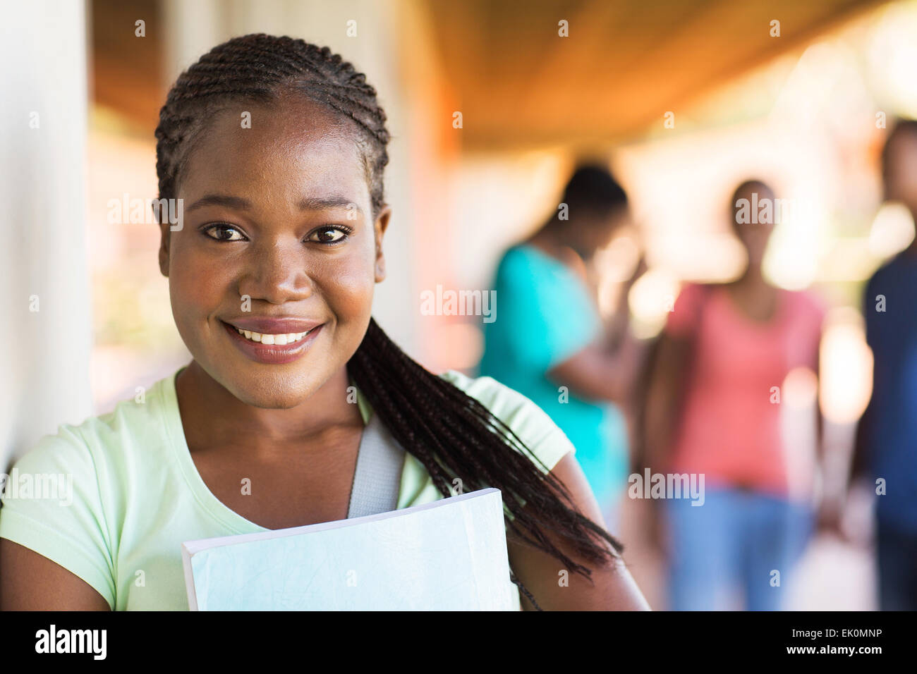 close up portrait of African university student on campus Stock Photo ...