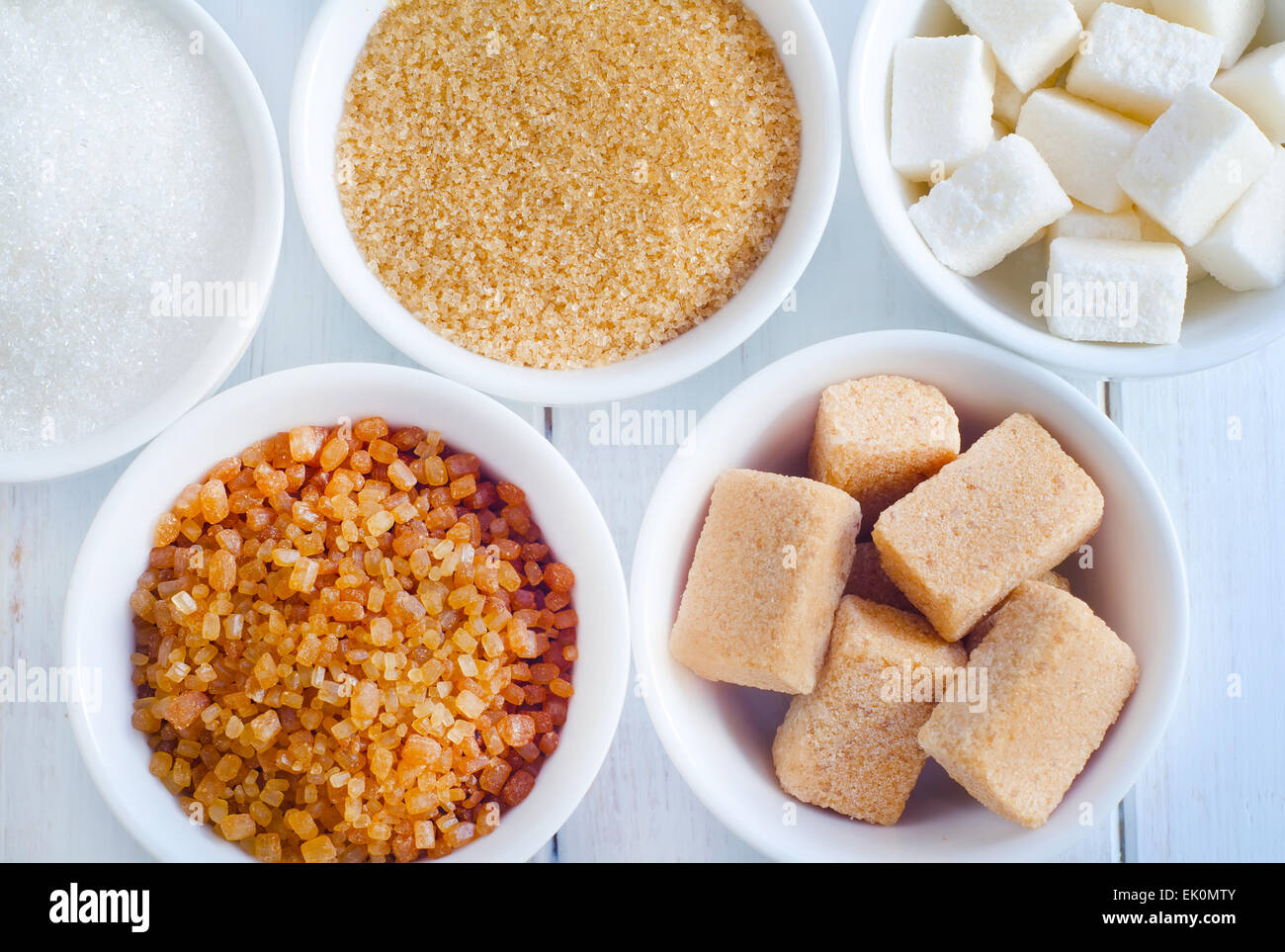 different kind of sugar Stock Photo - Alamy