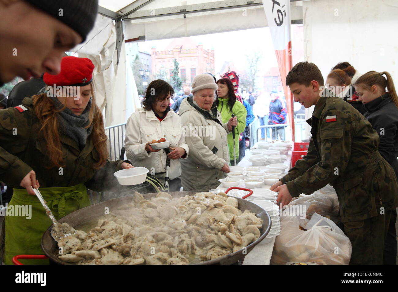 Gdansk, Poland 4th, April 2015 Annual Easter meal for lonely, poor ...