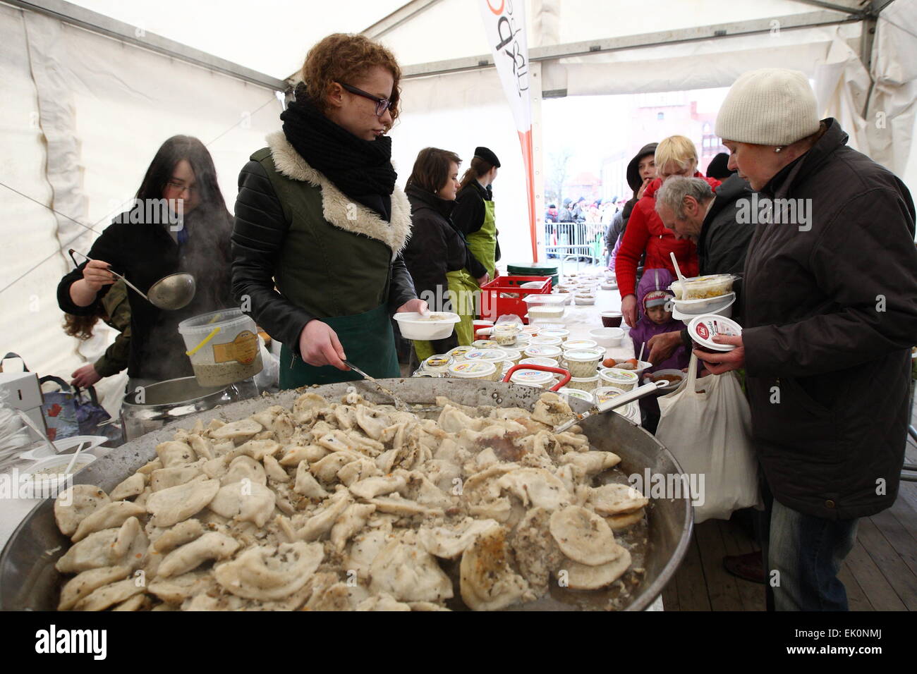 Gdansk, Poland 4th, April 2015 Annual Easter meal for lonely, poor ...