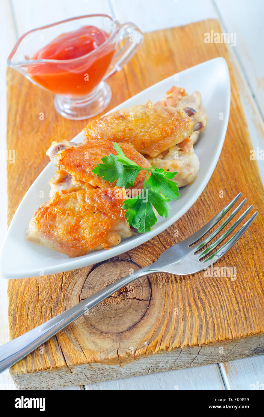Messy chicken wing hi-res stock photography and images - Alamy