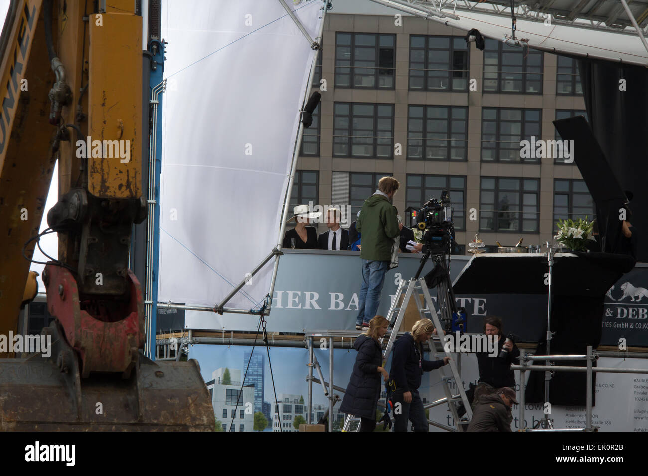 On the set of the movie 'der Nanny' at Mediaspree in Berlin Featuring ...