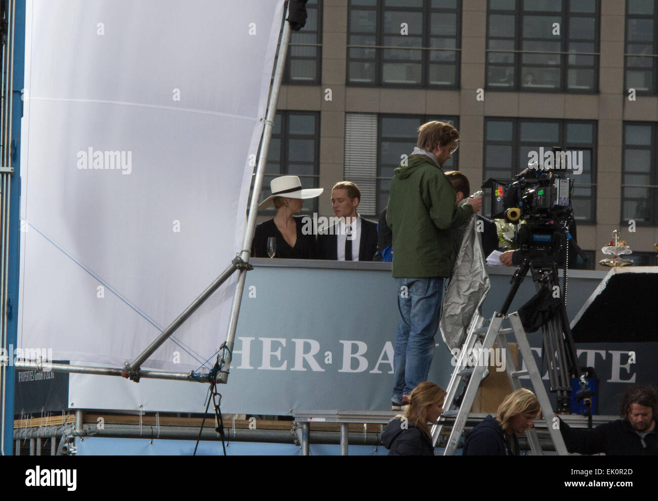 On the set of the movie 'der Nanny' at Mediaspree in Berlin Featuring ...