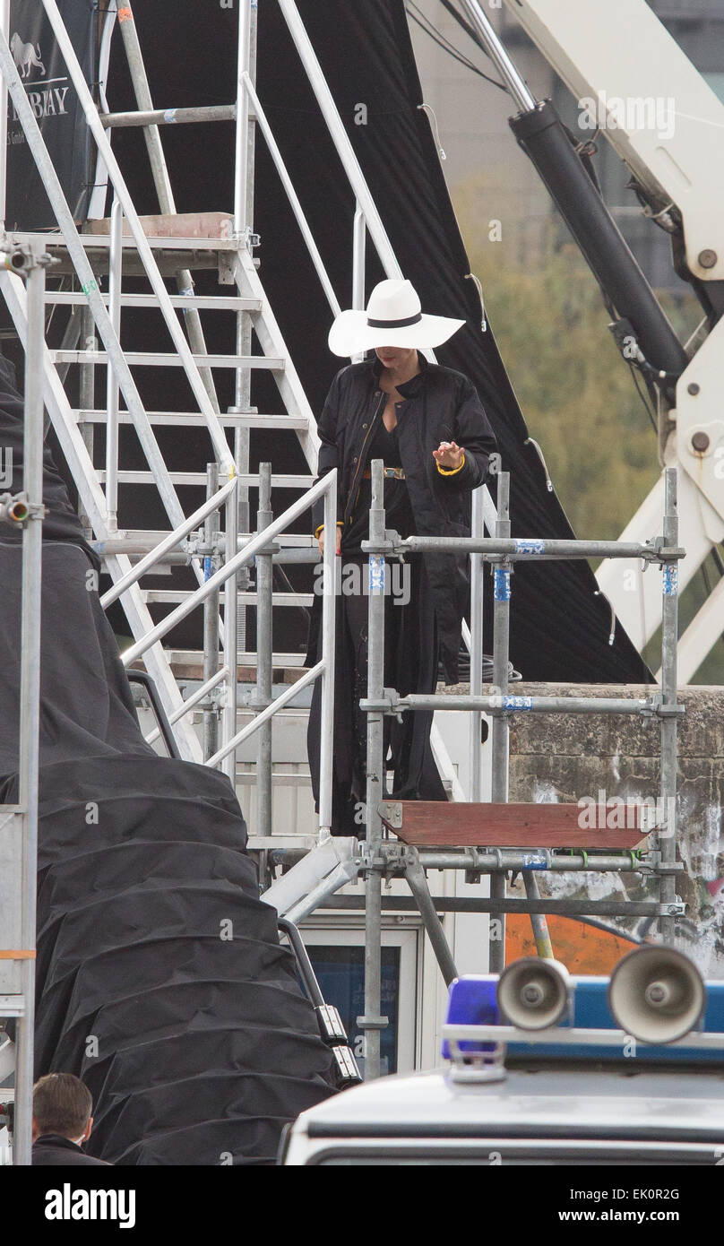 On the set of the movie 'der Nanny' at Mediaspree in Berlin Featuring ...