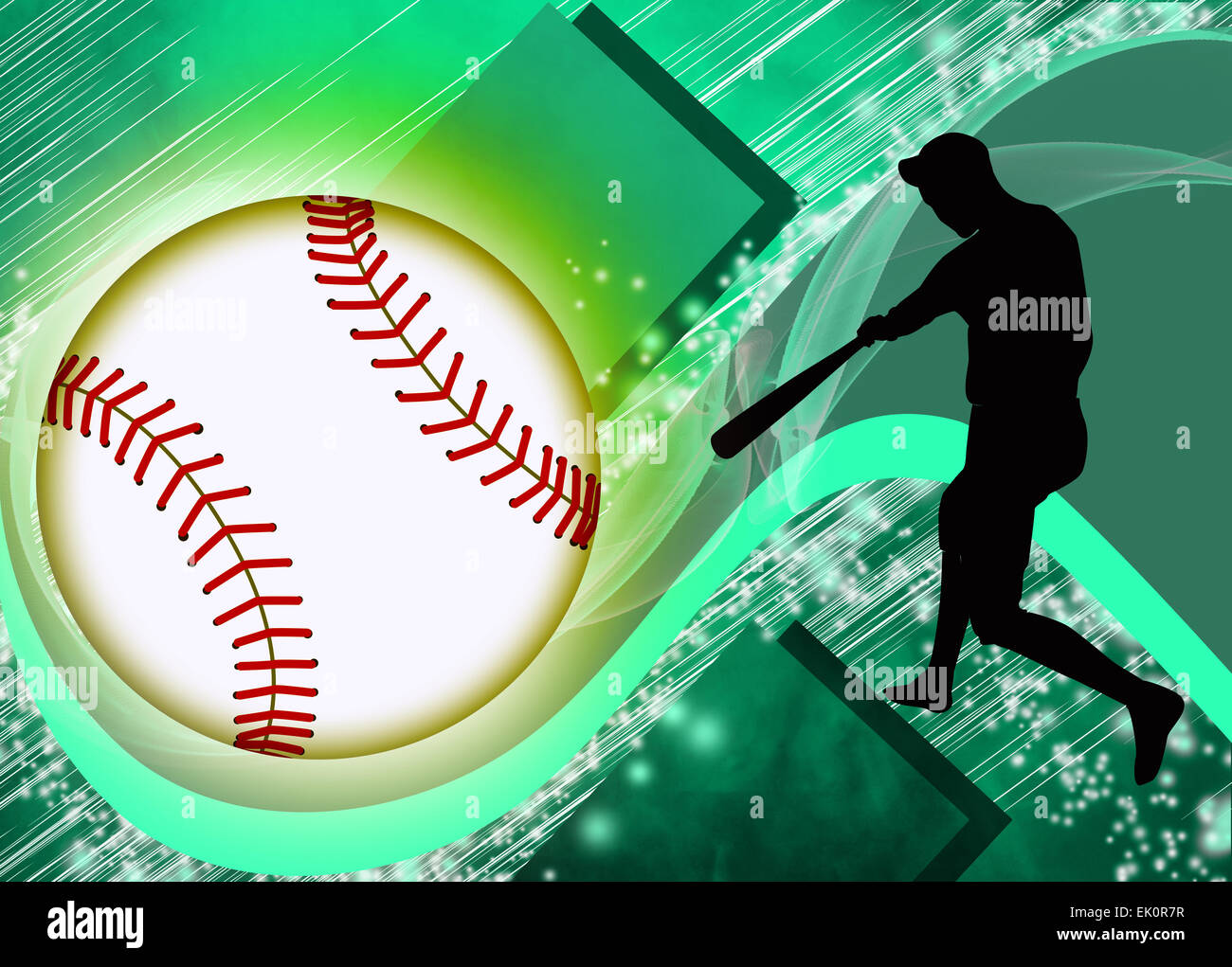 Baseball invitation poster or flyer abstract background with empty ...