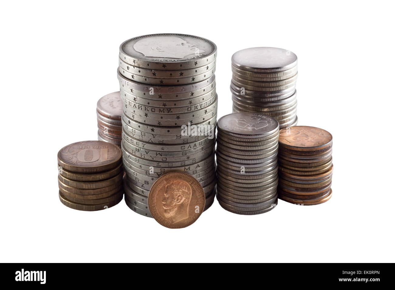 Russian and Soviet coins Stock Photo - Alamy
