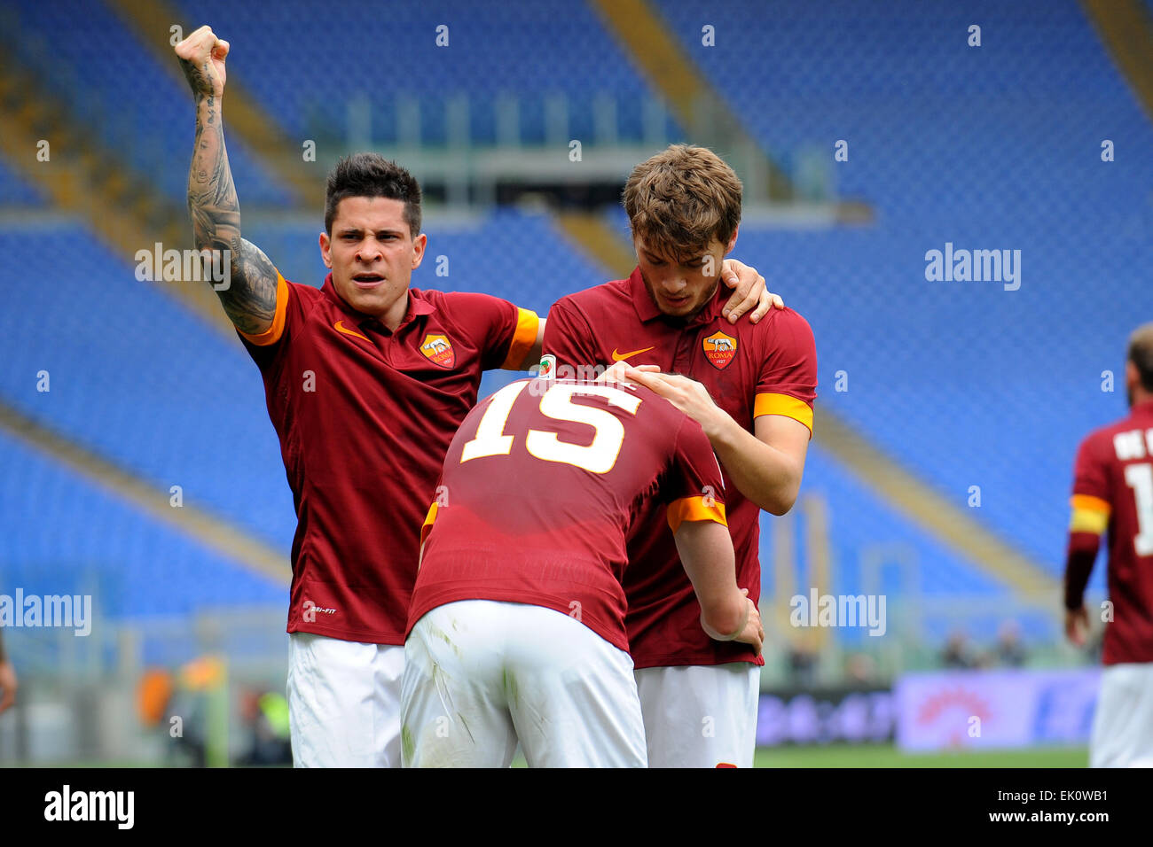 Rome, Italy. 04th Apr, 2015. Serie A Football. Roma versus Napoli ...
